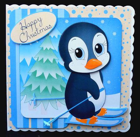 Penguin Fun Christmas Card Kit with Box - CUP575377_1446 | Craftsuprint