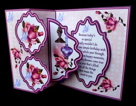 Fold Back Pop-up- Perfume and Roses - CUP582955_173 | Craftsuprint