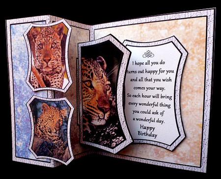 Fold Back Pop-up Leopards Birthday - CUP594866_173 | Craftsuprint