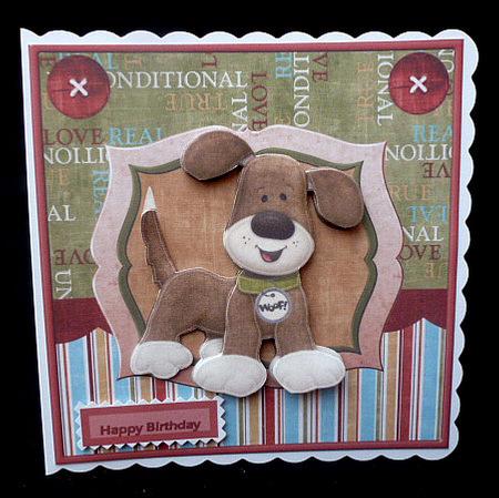 A Big Woof to You Card Front with Decoupage - CUP594289_8 | Craftsuprint