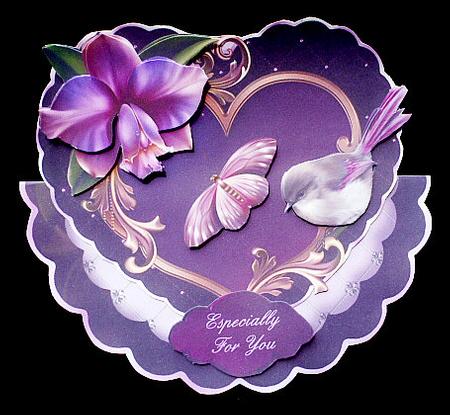 Alluring Orchid Heart Shaped Wobble Card Mini-kit - CUP607264_168 ...