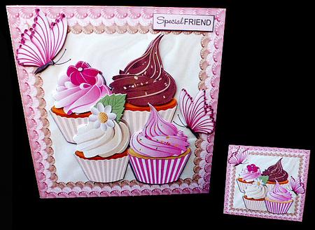 Yummy Fondant Iced Cupcakes with Butterflies 8x8 Mini Kit - CUP609247 ...