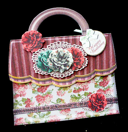 Shabby Chic Handbag Shaped Card 5 Mini Kit - CUP618652_2120 | Craftsuprint