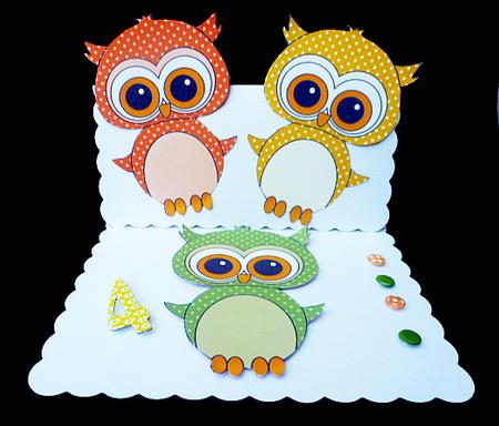 Polka Dot Owls 2 Cut-outs - CUP626789_466 | Craftsuprint
