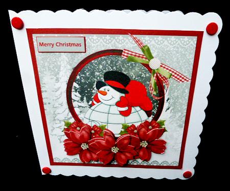 Snowman Resting on the Igloo 7x7 Card - Photo by Diane Hitchcox ...