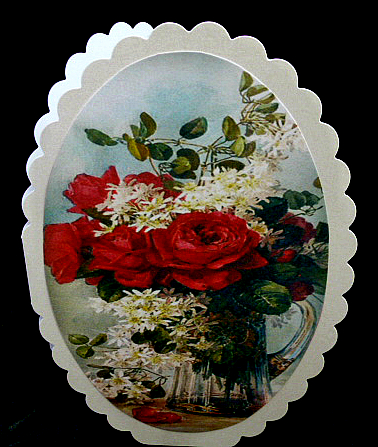 2 Oval Red Rose Toppers - CUP670748_1398 | Craftsuprint