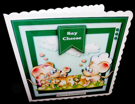 Say Cheese Mice Card Topper - CUP678316_99 | Craftsuprint