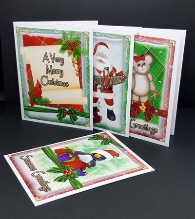 4 Christmas Toppers/ Santa, teddies and xmas penguin - Photo by Diane ...