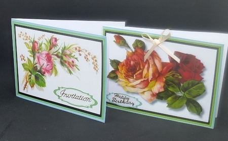 2 Beautiful Cut and Fold Roses notelets - CUP755425_1398 | Craftsuprint