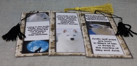 ARTIC WOLF WOLVES BOOKMARKS - CUP799862_2049 | Craftsuprint