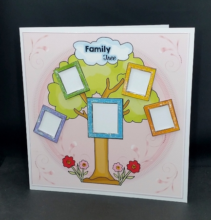 Pink family tree card front - Photo by Diane Vermeer