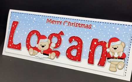 Large DL Merry Christmas LOGAN 3D decoupage - CUP865204_359 | Craftsuprint