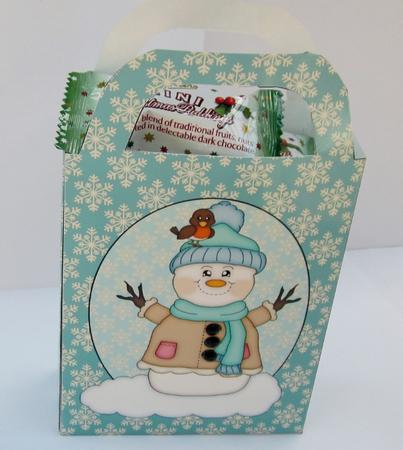Blue Snowman Gift Bag 3 - CUP377142_659 | Craftsuprint
