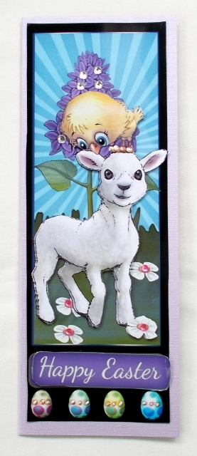 Cute Easter Lamb and Chick Large Dl Quick Card - CUP528313_1446 ...