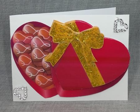 Heart Shaped Chocolate Box Decoupage Topper / Card Front - CUP679169 ...