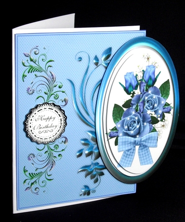 Large blue floral over the edge card front. - CUP835805_20842 ...