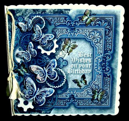 Steampunk Teal Cogs and Butterflies - 8in x 8in Decoupage - CUP303170 ...