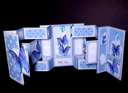 3D Butterflies Double Tri Shutter Card Kit - CUP347406_359 | Craftsuprint