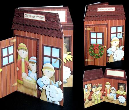 Nativity Inn Christmas Open Door Card Kit - CUP370610_68 | Craftsuprint
