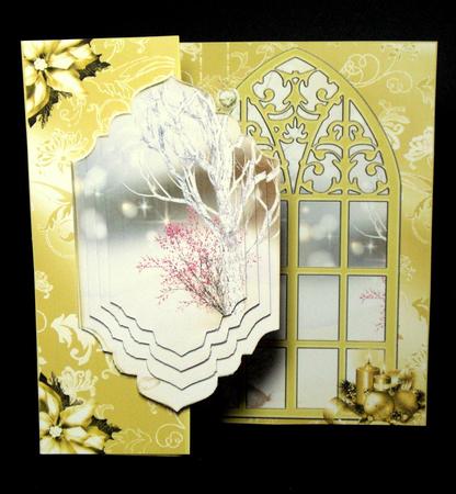 The Golden Winter Window No Holes Fold Card - CUP457570_1483 | Craftsuprint