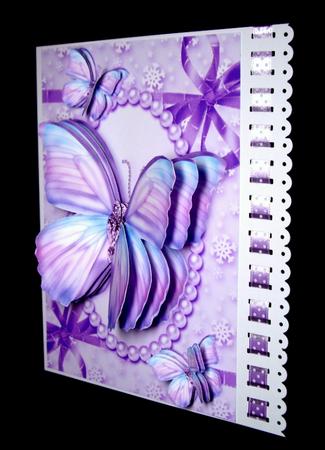 Pretty Purple Butterflies in Pearl Frame - CUP516003_415 | Craftsuprint
