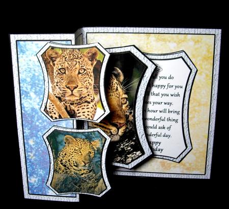 Fold Back Pop-up Leopards Birthday - CUP594866_173 | Craftsuprint