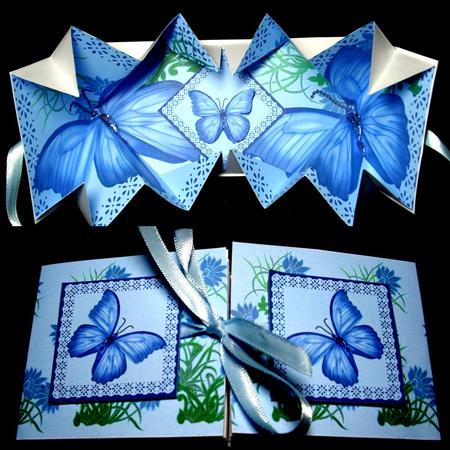 Exploding Card - Blue Butterfly with Gems - CUP399912_66 | Craftsuprint