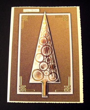 Gold Modern Christmas Tree Quick Card - CUP155421_37 | Craftsuprint