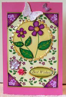 Bright Purple Flowers Card Front - CUP172516_750 | Craftsuprint