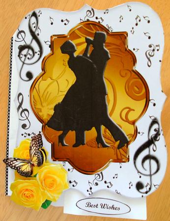 Ballroom Dance Card Topper with Decoupage - CUP413161_1865 | Craftsuprint