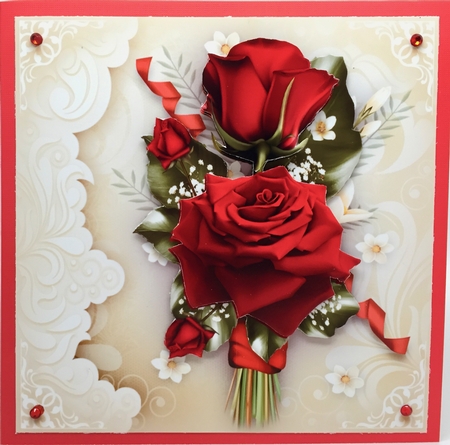 Red Roses Floral Bouquet Mini Kit - CUP1023221_1641 | Craftsuprint