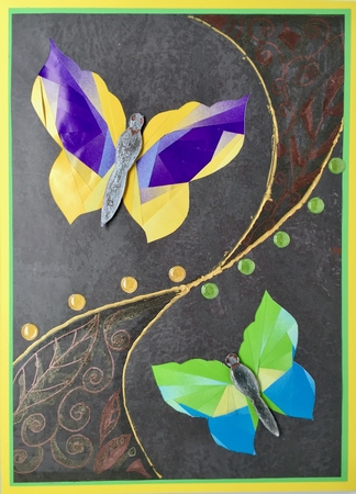 Serenity Iris Folding Butterfly Pattern - CUP836956_96 | Craftsuprint