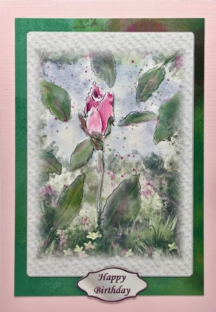 PINK ROSEBUD: 4x6 Birthday/Female Occasion Card With Decoupage, 11 ...