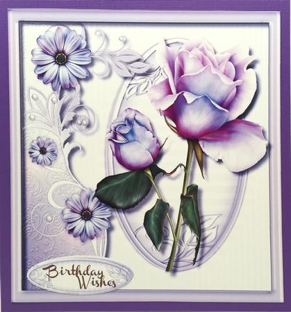 Lovely Rose on a Lilac Frame - CUP656992_1398 | Craftsuprint