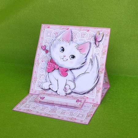 Cute Kitty Easel Card - CUP897183_74027 | Craftsuprint