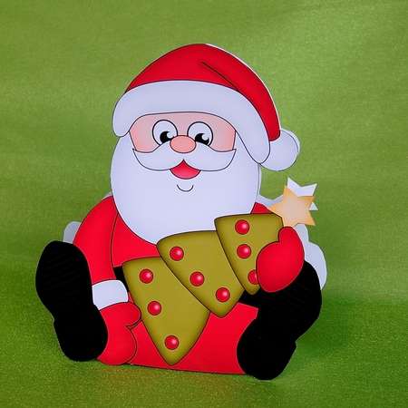 3D Shaped Christmas Card Kit - Santa has an Xmas Tree - CUP919533_359 ...