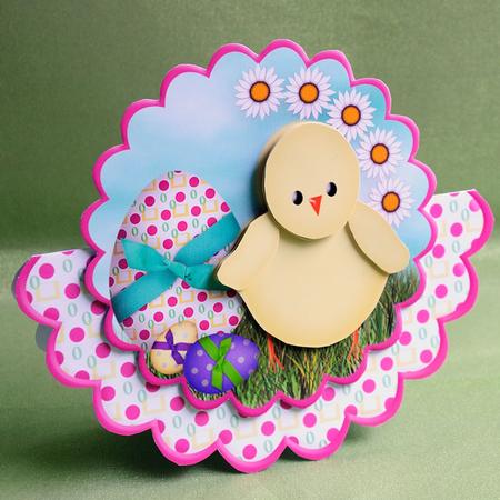 Easter Chick Wobble Card - CUP402150_1648 | Craftsuprint