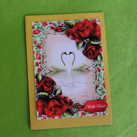 Romantic Red Roses Swan Reflection - CUP522231_1763 | Craftsuprint