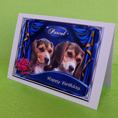 Puppy Blue Card Front Kit - CUP527428_1784 | Craftsuprint