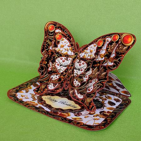 Layered Butterfly Easel - Autumn Gold - CUP528968_173 | Craftsuprint