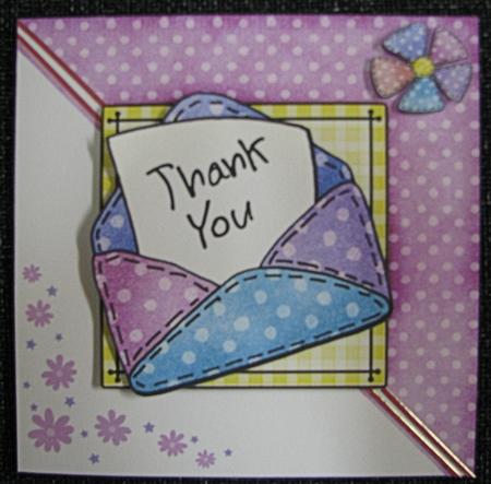 Thank You Letter Quick Card with 3D Decoupage - CUP65903_359 | Craftsuprint