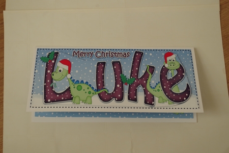 Large Dl Christmas Denis Dinosaur 3D Decoupage - Photo by Ravenwolf Designs