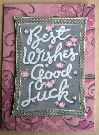 Good Luck Best Wishes Curved Gold Frame Card - CUP47415_10 | Craftsuprint