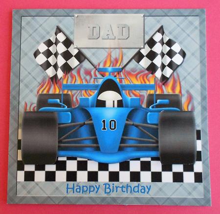 Need for Speed - Blue Racing Car 8x8 Quick Card - Photo by Eunice Roberts