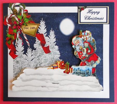 Santa Dropping Presents Down the Chimney - CUP351400_825 | Craftsuprint