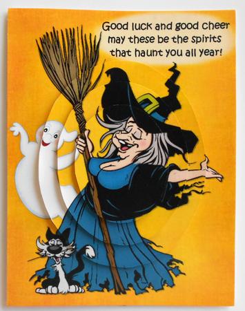 The Good Luck Halloween Witch Oval Pyramid - CUP353860_1209 | Craftsuprint