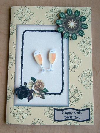 50th Anniversary/birthday Card - CUP100907_544 | Craftsuprint