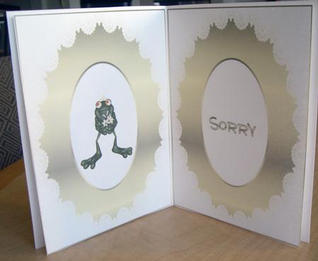Sorry Frog Insert - CUP69961_376 | Craftsuprint