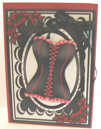 Lovely Basque in Black and Red - CUP403952_1398 | Craftsuprint