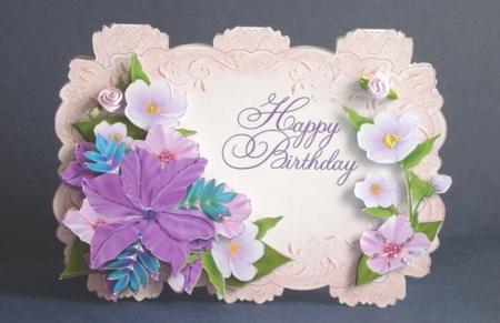 Pink Strip Card Mini Kit - Mixed Flowers Birthday - CUP414948_66 ...